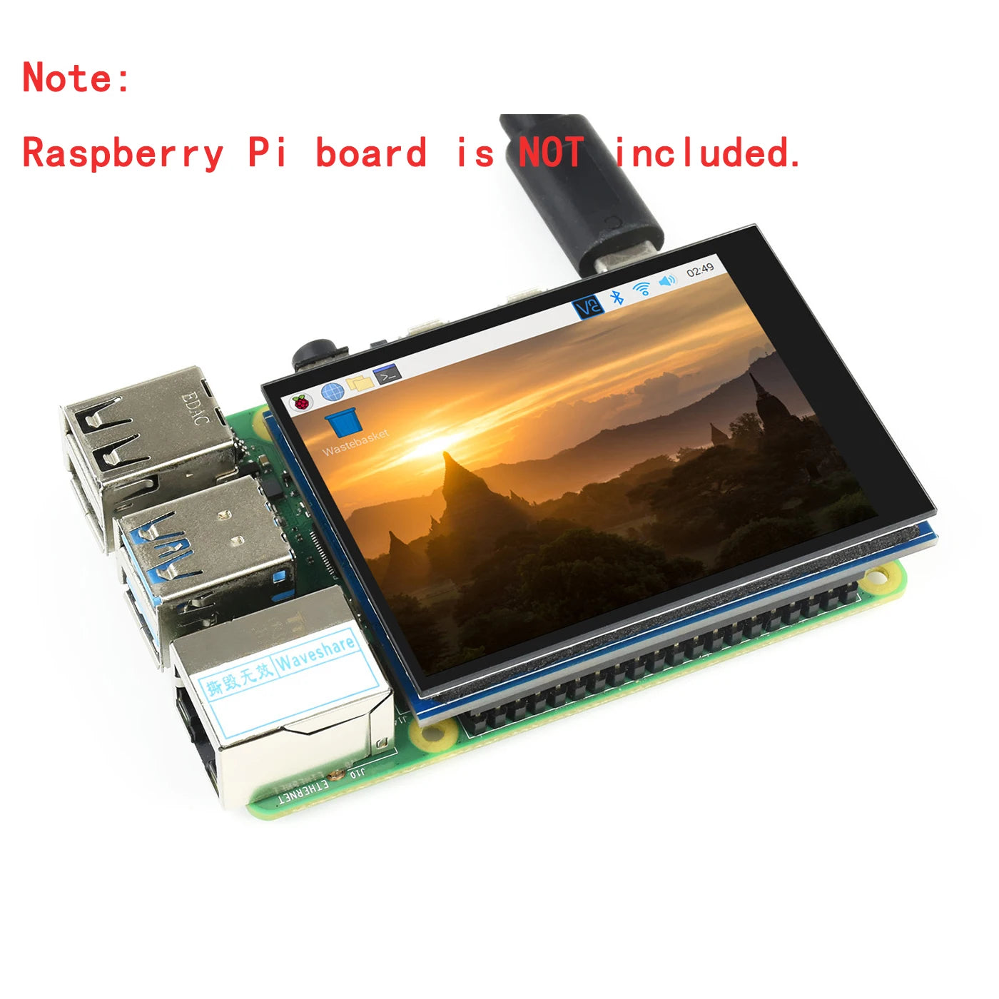 2.8inch Capacitive Touch Screen for RPI Raspberry Pi Zero 2 W 3 Model ...