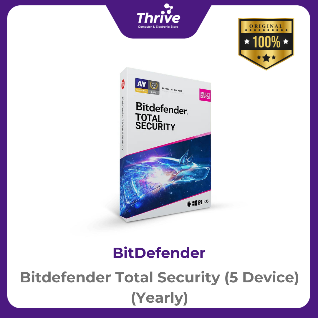 Bitdefender Total Security (5 Device) (Yearly) - Sultan Store