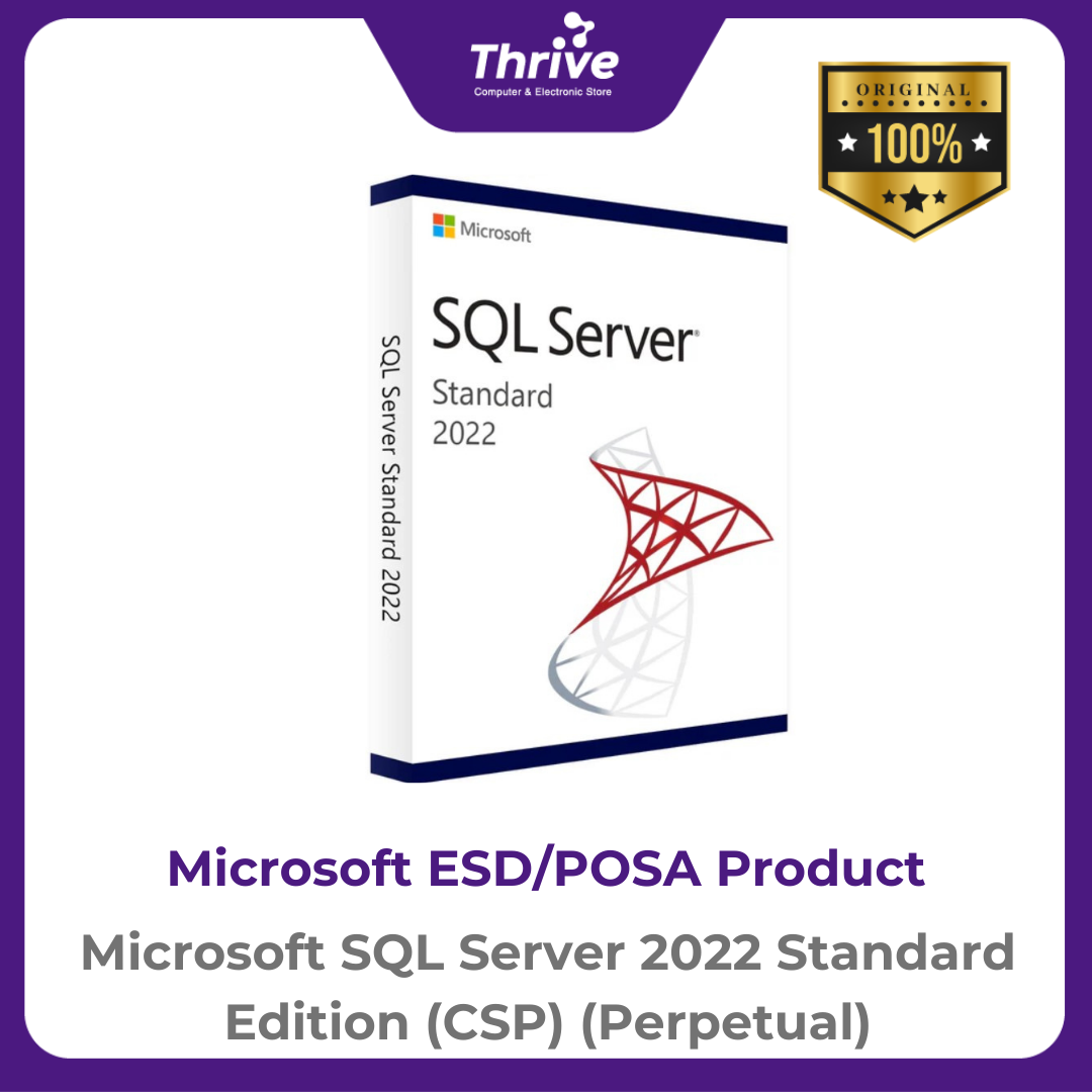 Microsoft SQL Server 2022 Standard Edition (CSP) (Perpetual) - Sultan Store