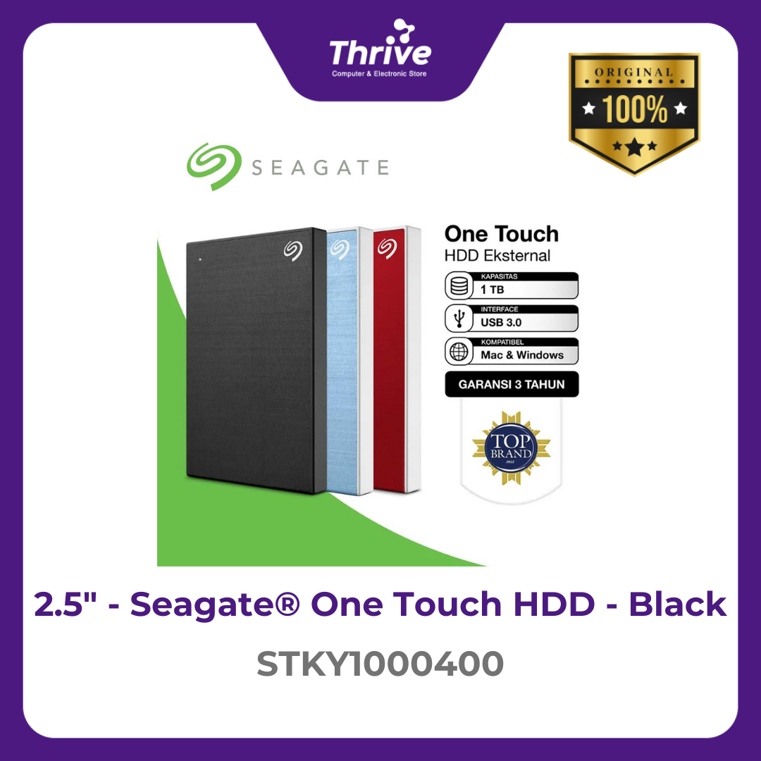Seagate® One Touch HDD - Black STKY1000400 - Sultan Store