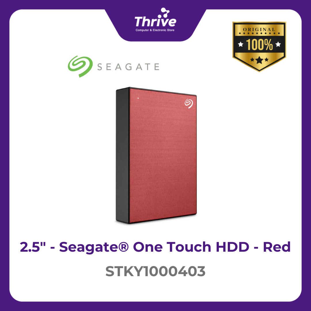 Seagate® One Touch HDD - Red STKY1000403 - Sultan Store