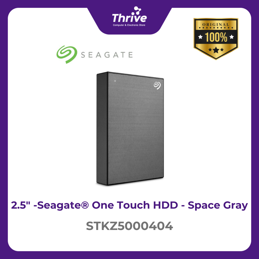 Seagate® One Touch HDD - Space Gray STKZ5000404 - Sultan Store