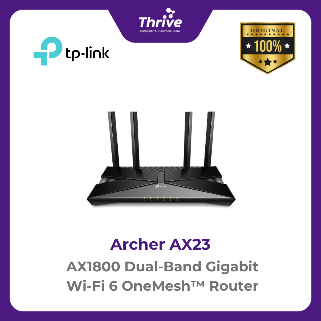TP-LINK AX1800 Dual-Band Gigabit Wi-Fi 6 OneMesh™ Router - Sultan Store