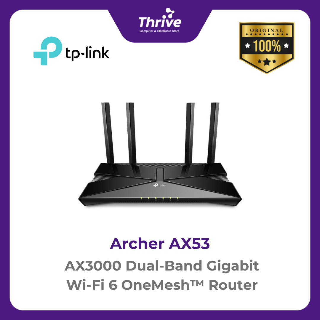 TP-LINK AX3000 Dual-Band Gigabit Wi-Fi 6 OneMesh™ Router - Sultan Store
