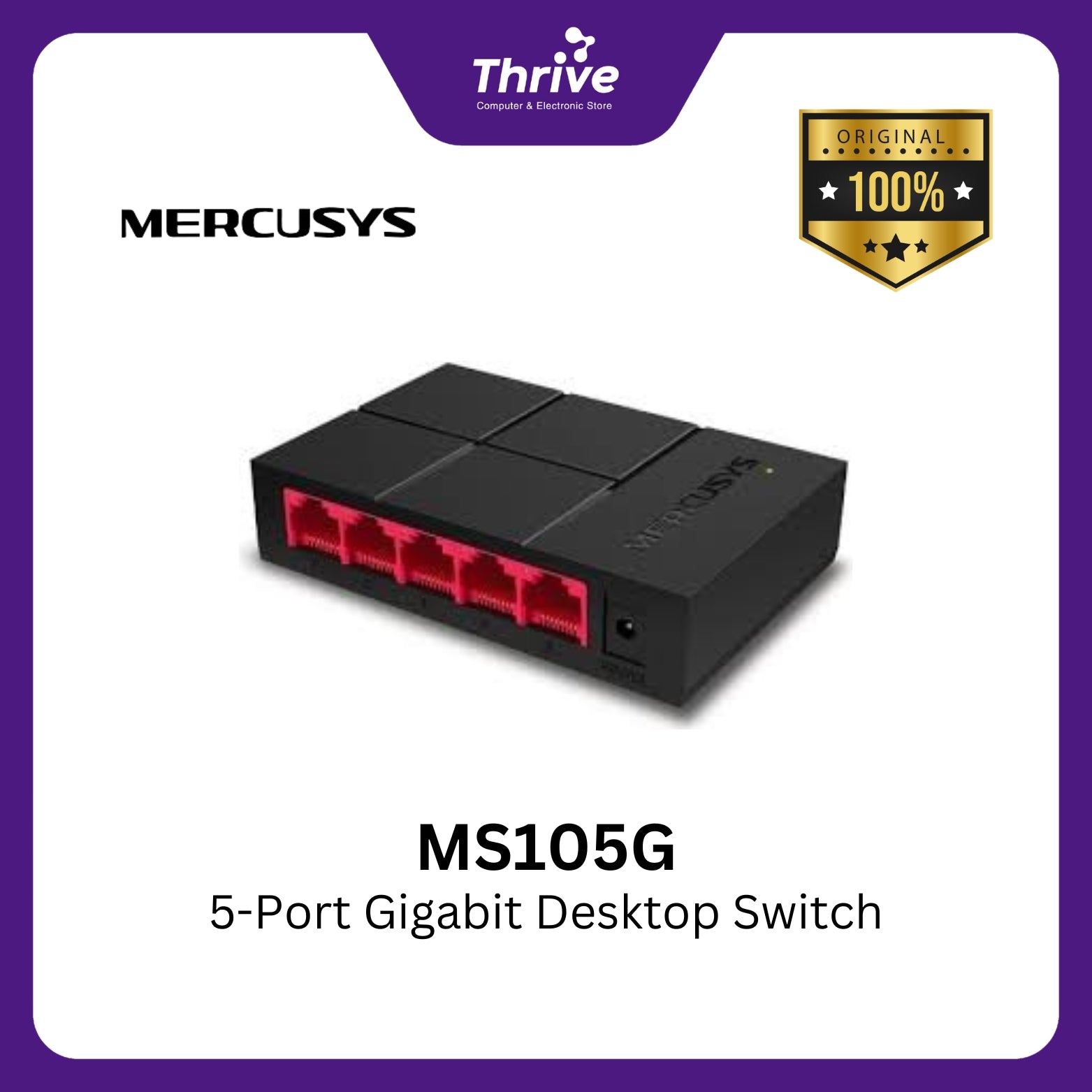MS105G 5-Port Gigabit Desktop Switch - Sultan Store