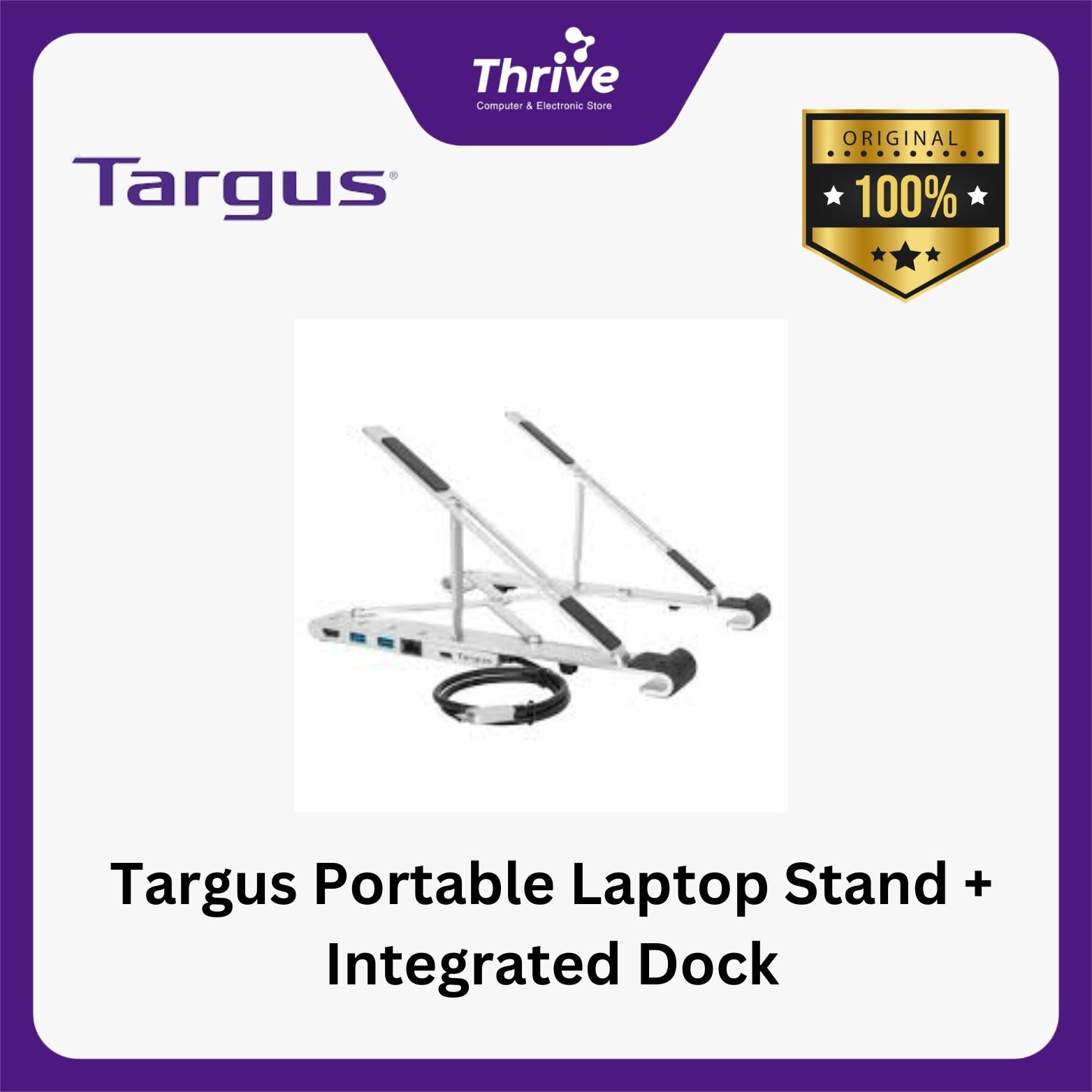 Targus Portable Laptop Stand + Integrated Dock - Sultan Store