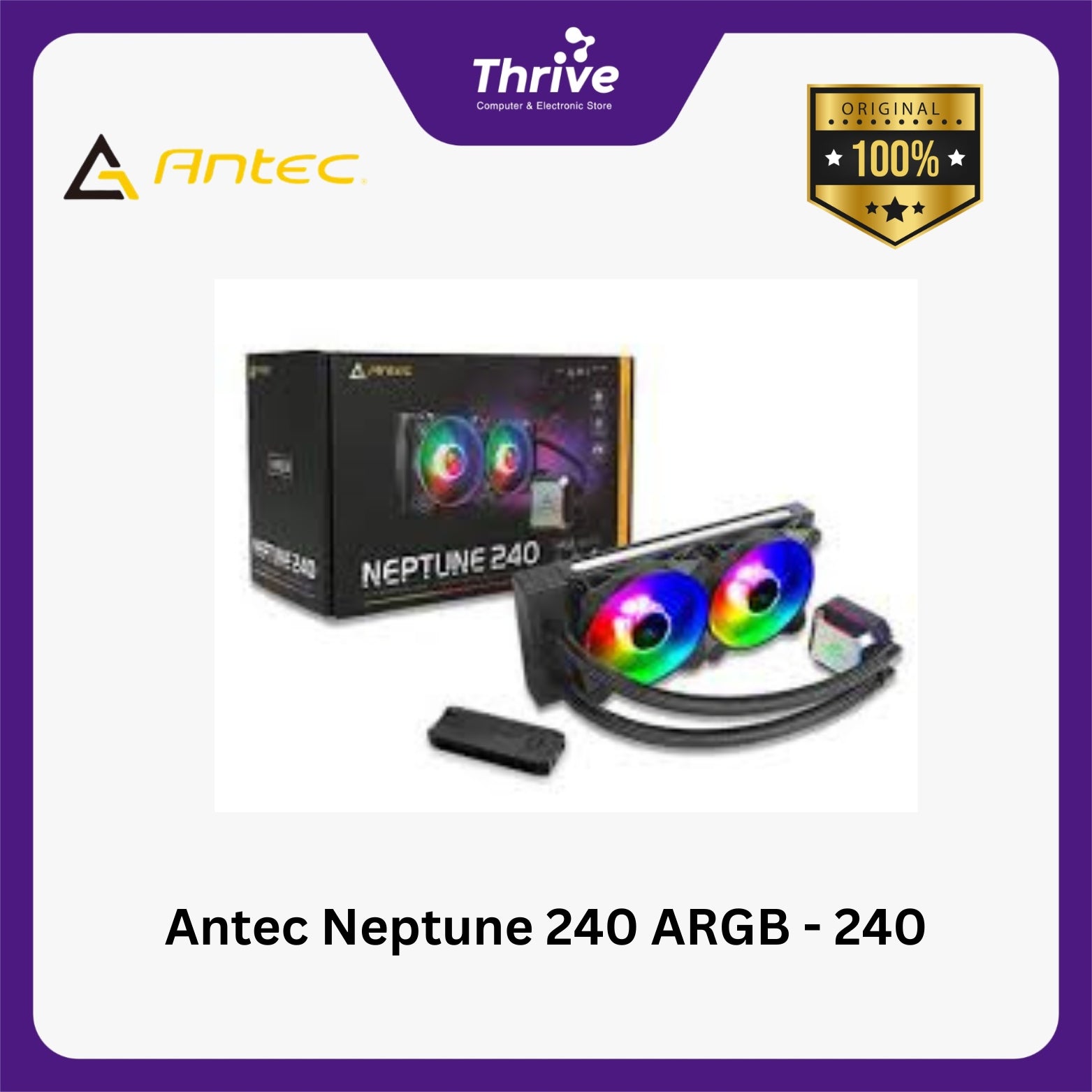 Antec Neptune 240 ARGB - 240mm AIO ARGB LIQUID CPU COOLER - Sultan Store