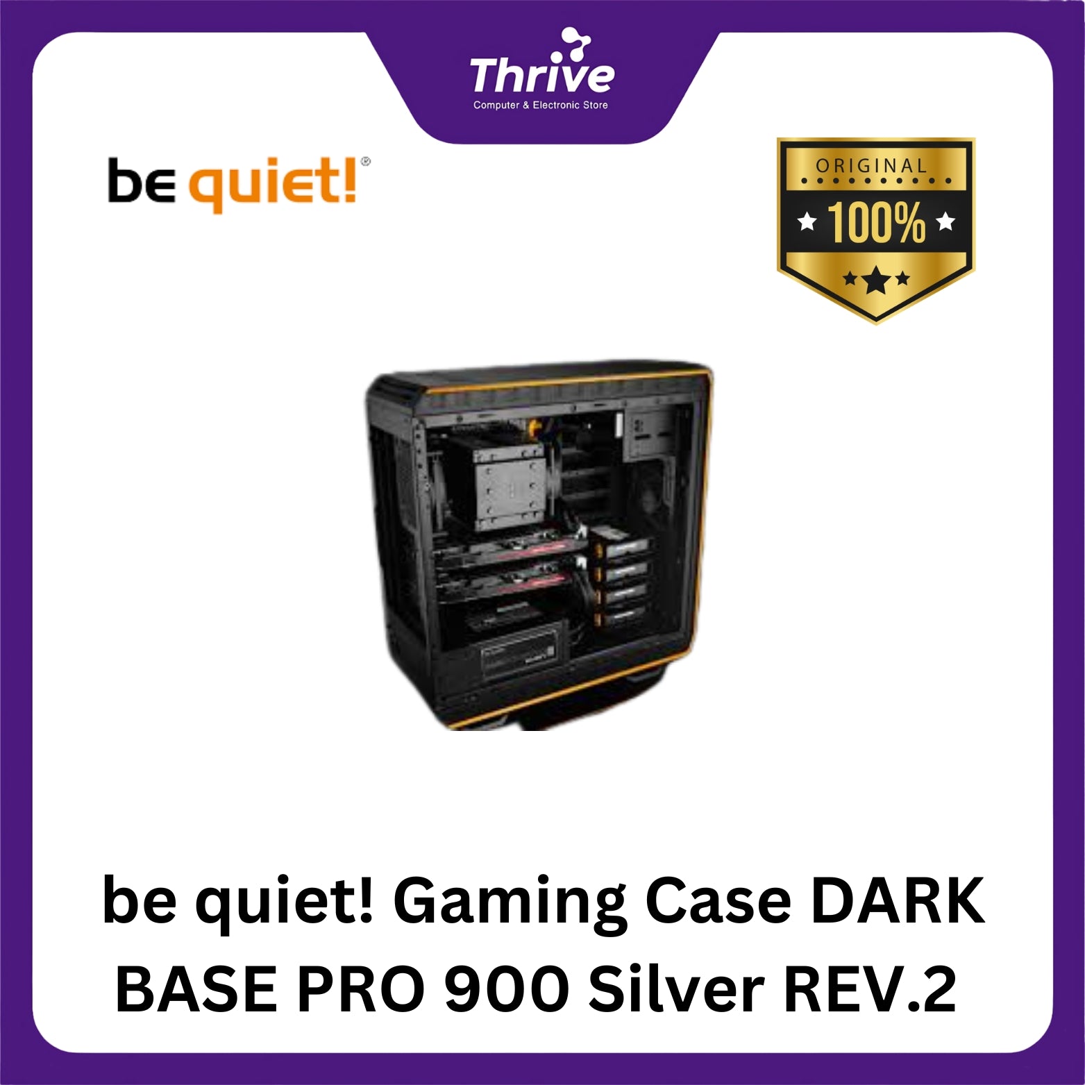 be quiet! Gaming Case DARK BASE PRO 900 Silver REV.2 - Modular Constru ...
