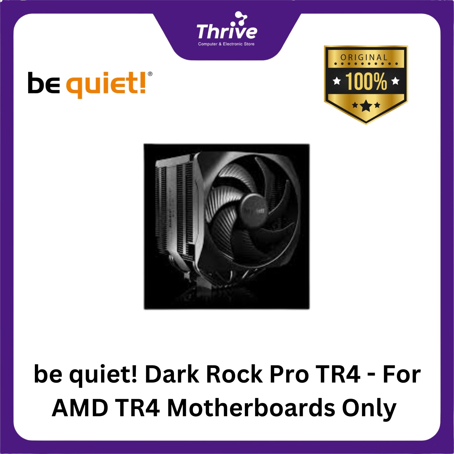 be quiet! Dark Rock Pro TR4 - For AMD TR4 Motherboards Only - 2x Silen ...