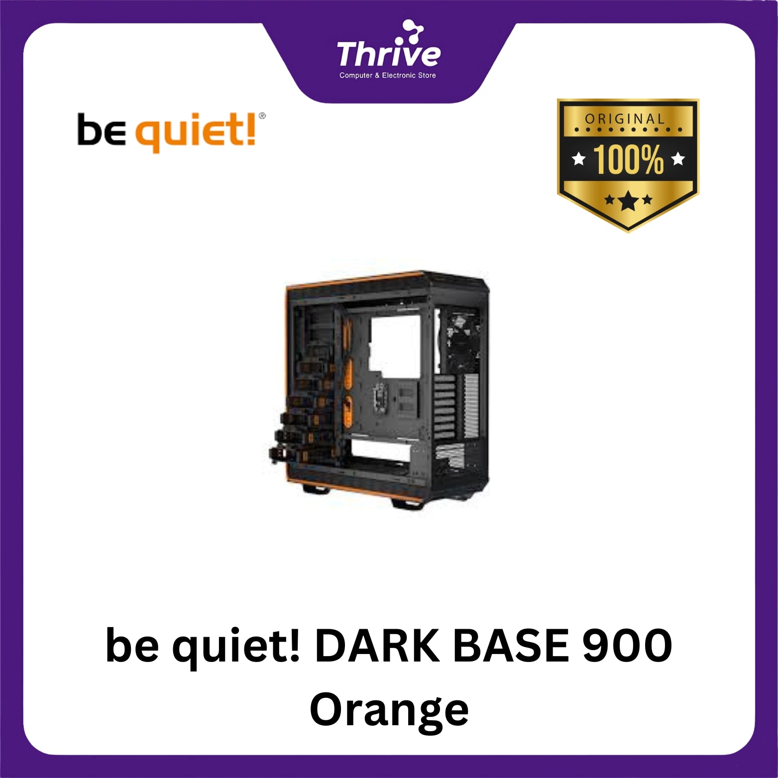 be quiet! DARK BASE 900 Orange - Modular Construction - Sultan Store