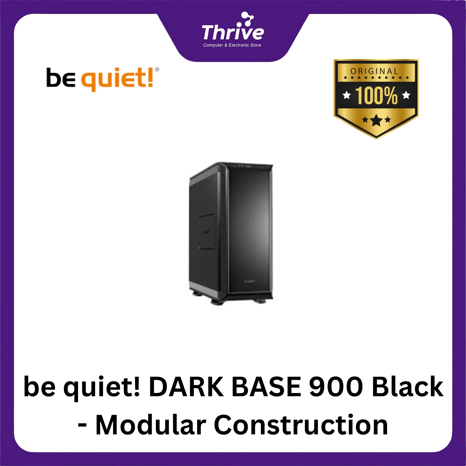 be quiet! DARK BASE 900 Black - Modular Construction - Sultan Store