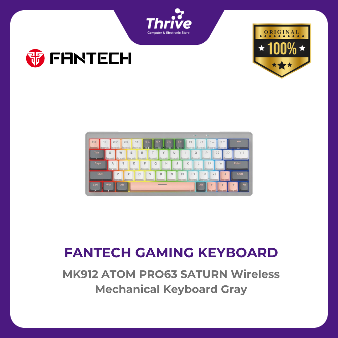 FANTECH MK912 ATOM PRO63 SATURN Wireless Mechanical Keyboard Gray ...