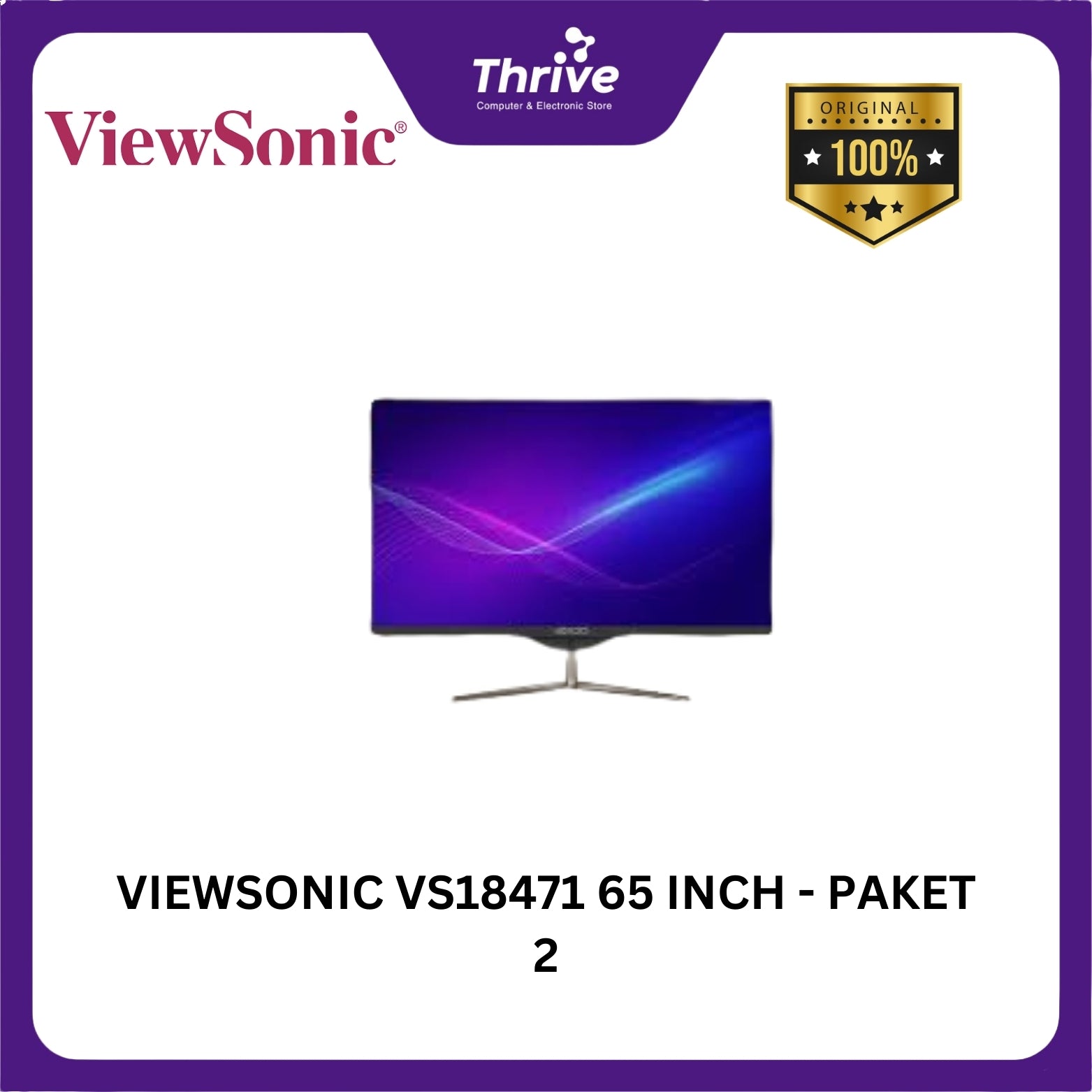 VIEWSONIC VS18471 65 INCH - PAKET 2 - Sultan Store