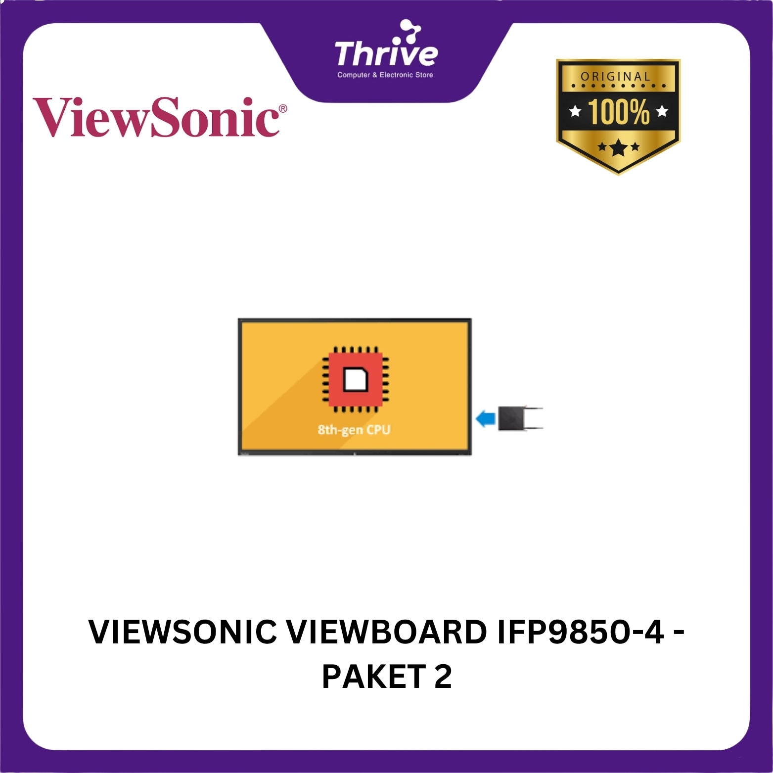 VIEWSONIC VIEWBOARD IFP9850-4 - PAKET 2 - Sultan Store