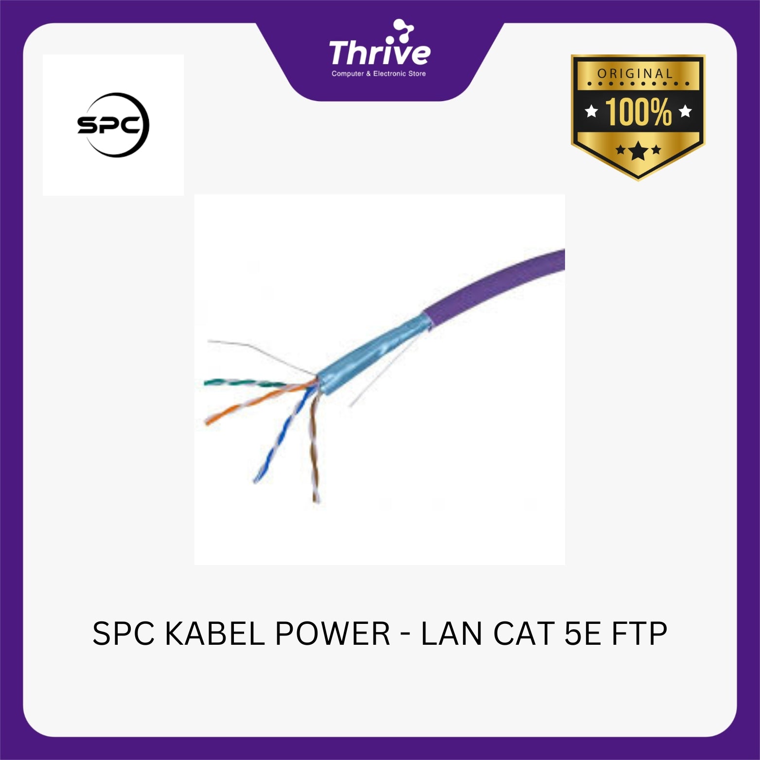 SPC KABEL POWER - LAN CAT 5E FTP - Sultan Store