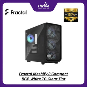 Fractal Meshify 2 Compact RGB White TG Clear Tint - Sultan Store