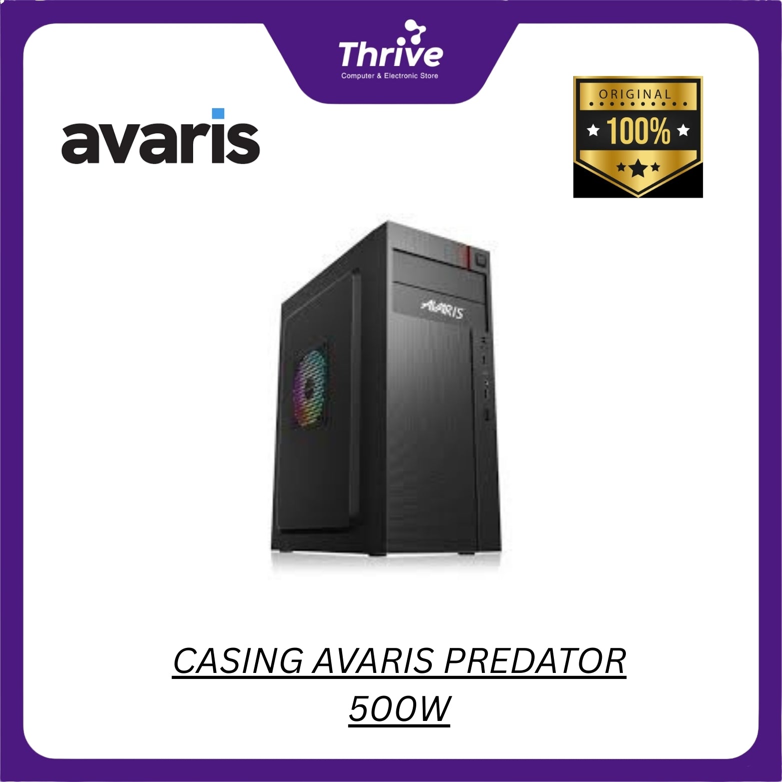 CASING AVARIS PREDATOR 500W - Sultan Store