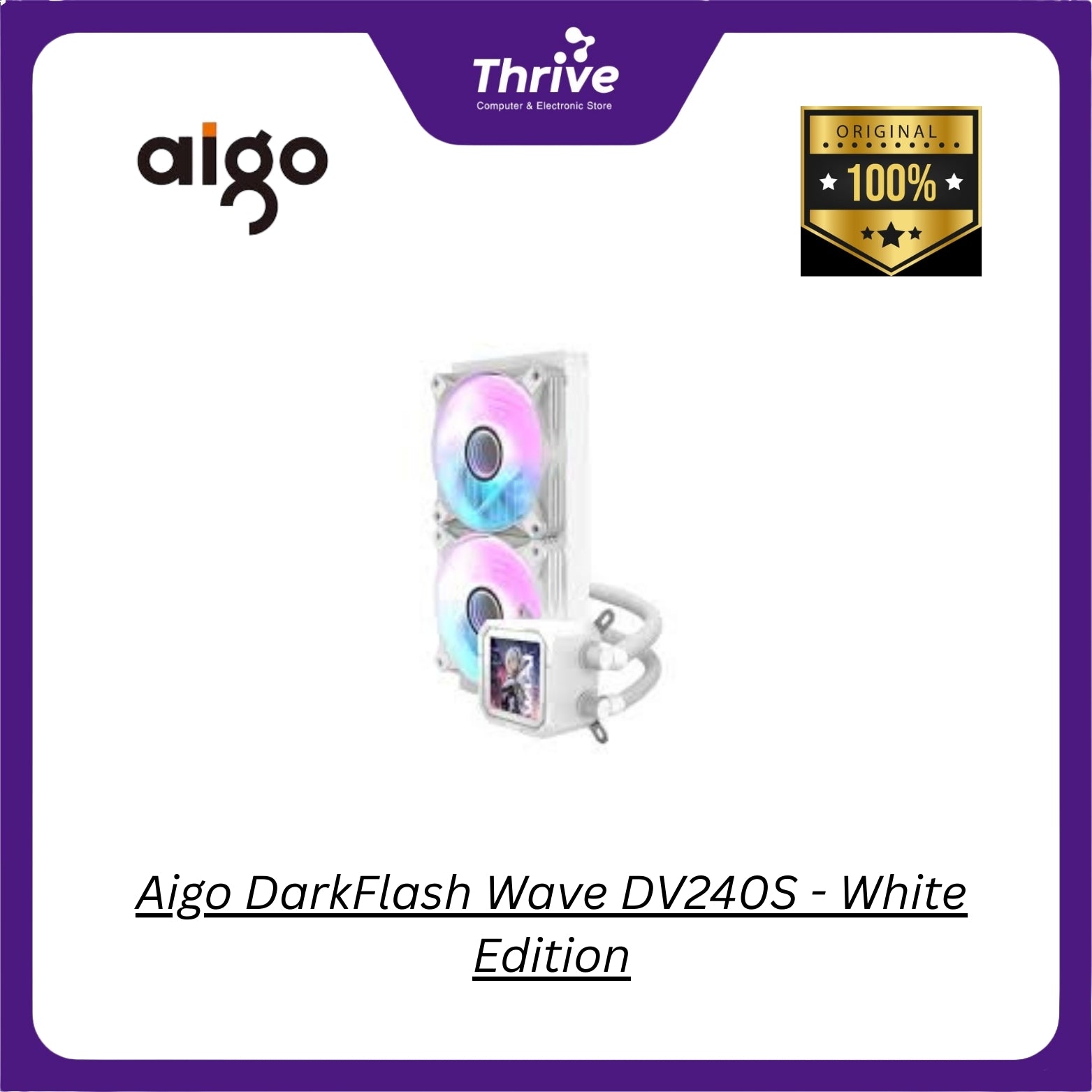 Aigo DarkFlash Wave DV240S - White Edition - Sultan Store
