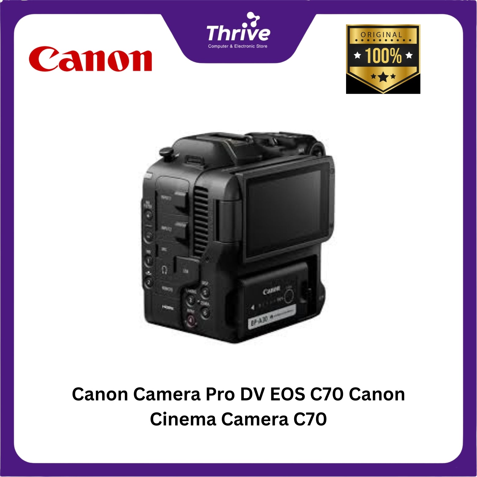 Canon Camera Pro DV EOS C70 Canon Cinema Camera C70 - Sultan Store