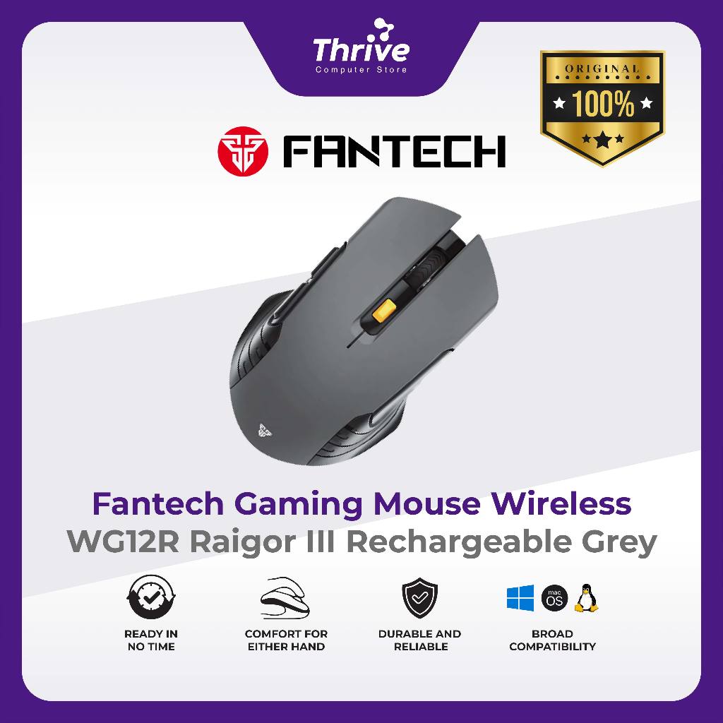 Wireless Gaming Mouse - Fantech RAIGOR III WG12R Rechargeable Baterai ...