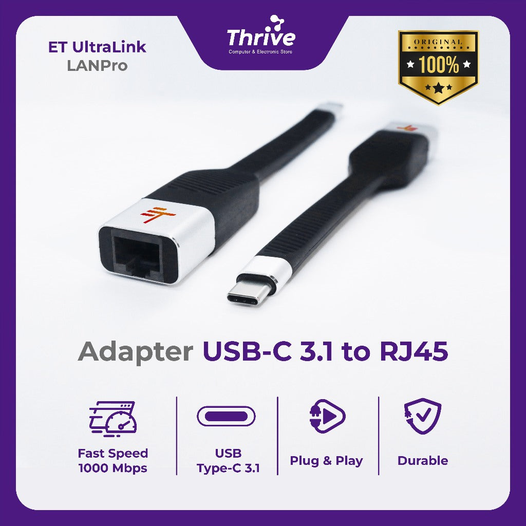 ET UltraLink LAN Pro - USB Type-C to LAN RJ45 Gigabit Ethernet Network ...