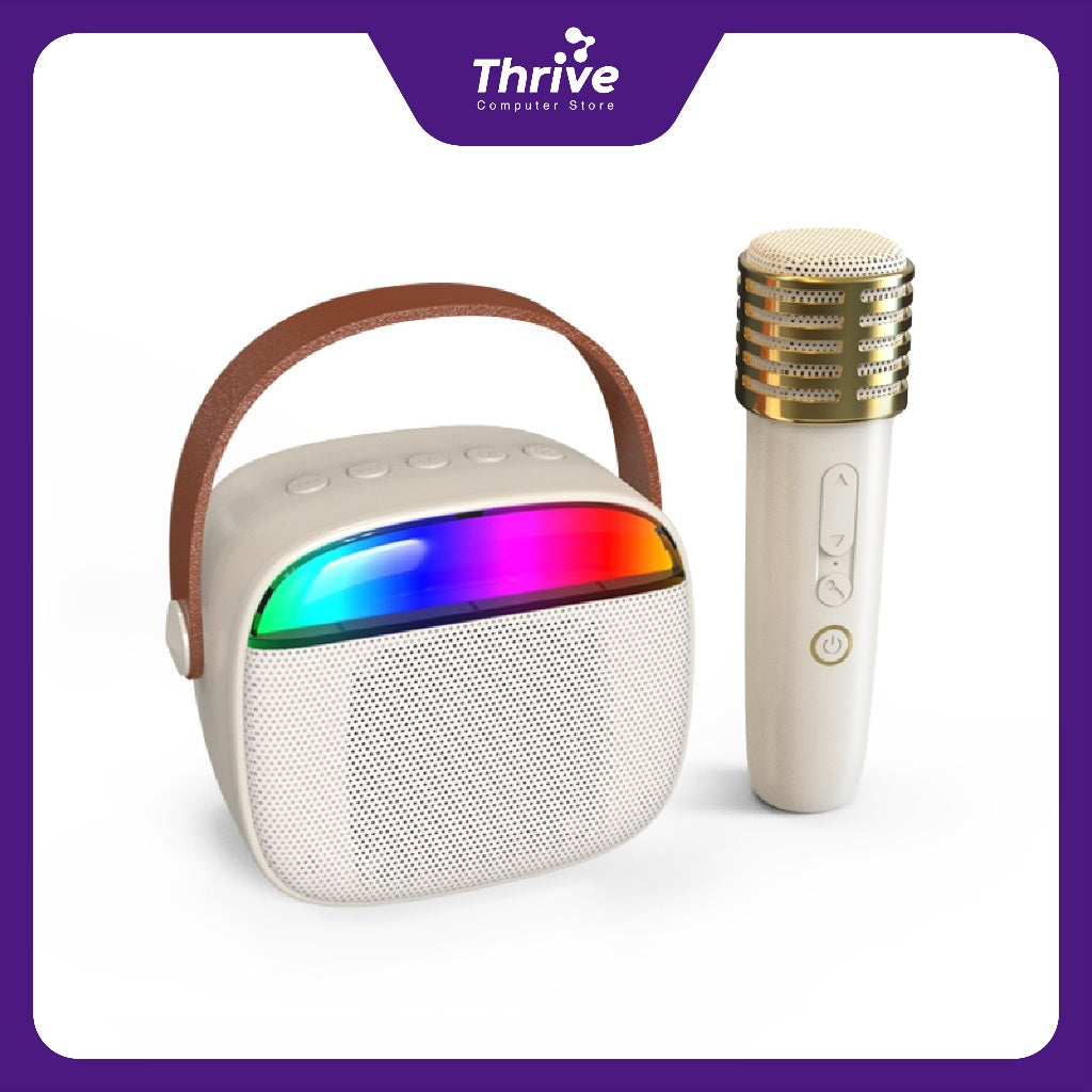 Speaker Microphone Karaoke Set Bluetooth Mini Full bass Portable - Mic ...