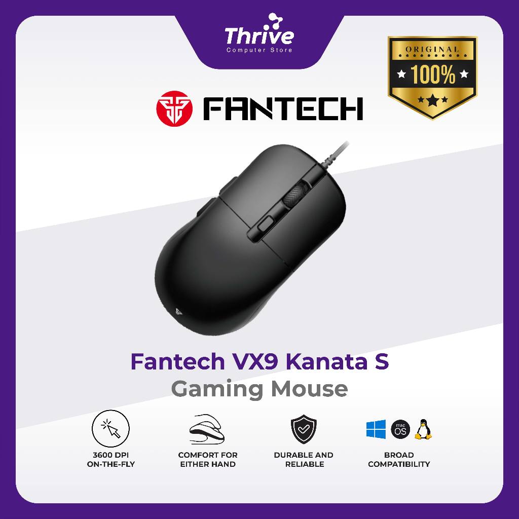 Kanata Wired VX9 Gaming Mouse RGB (Black) - Fantech - Sultan Store