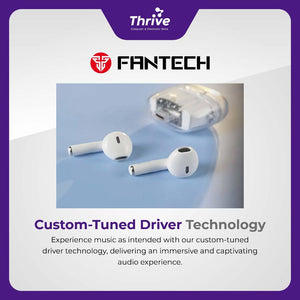 Fantech Wave 10 TW10 - TWS True Wireless Earphone Bluetooth 5.3 - Blac ...