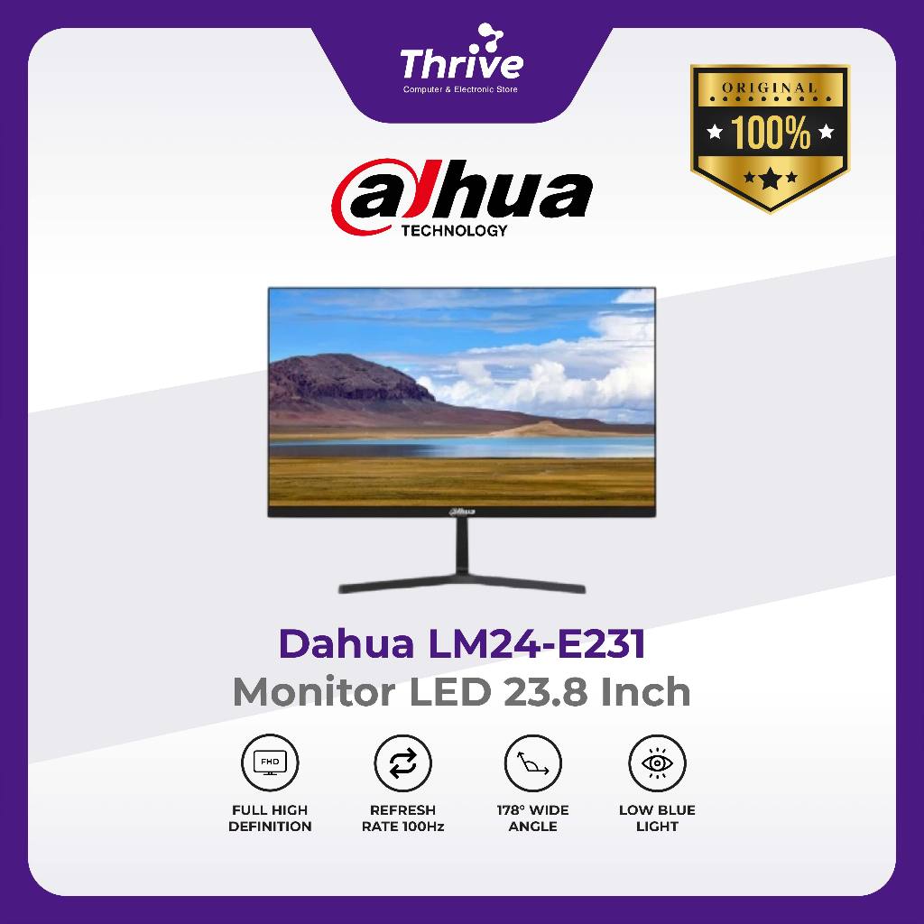 Dahua Monitor DHI-LM24-E231 - Gaming Monitor LED 24 Inch Full HD Panel - Sultan Store