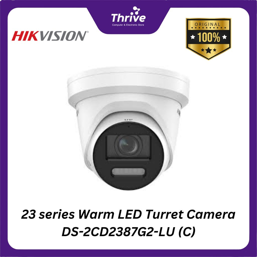 23 series Warm LED Turret Camera DS-2CD2387G2-LU (C) - Sultan Store