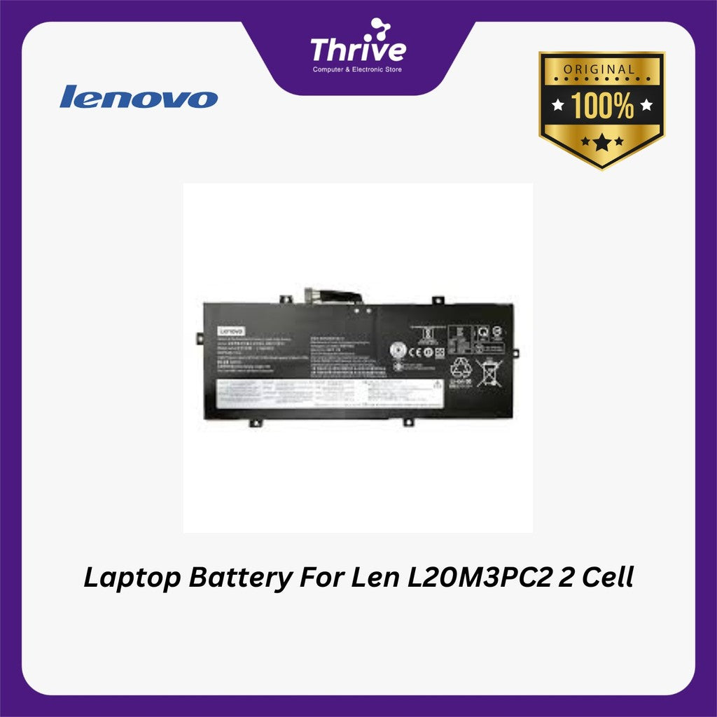 Laptop Battery For Len L20M3PC2 2 Cell - Sultan Store