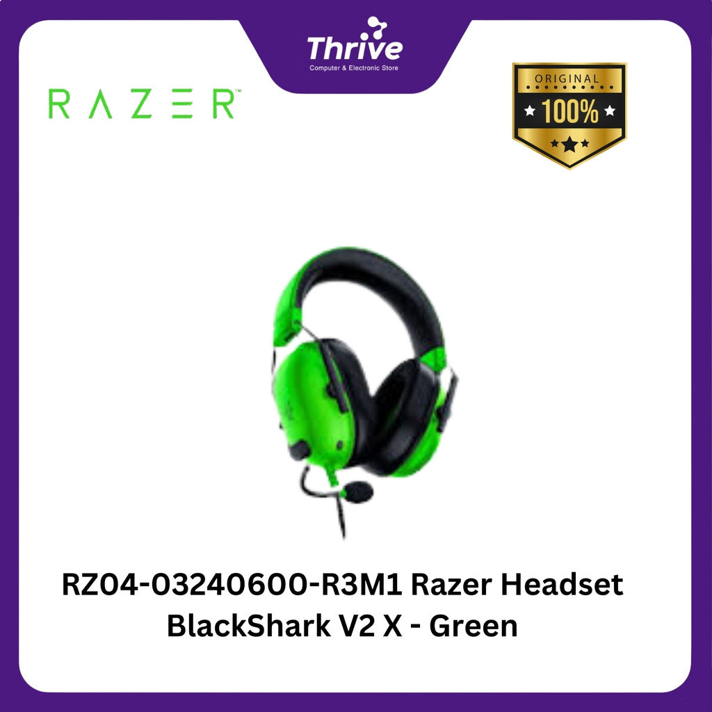 RZ04-03240600-R3M1 Razer Headset BlackShark V2 X - Green - Sultan Store