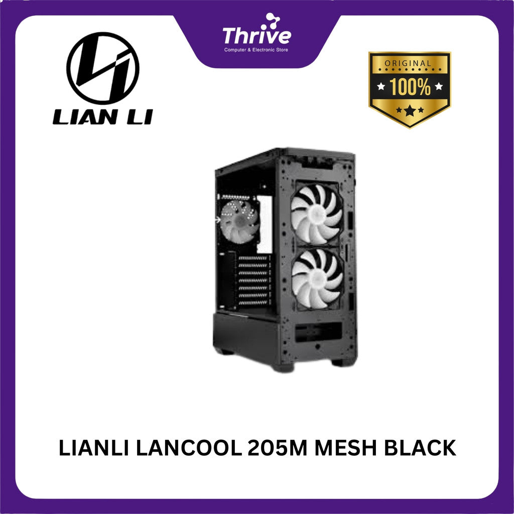 LIANLI LANCOOL 205M MESH BLACK - Sultan Store