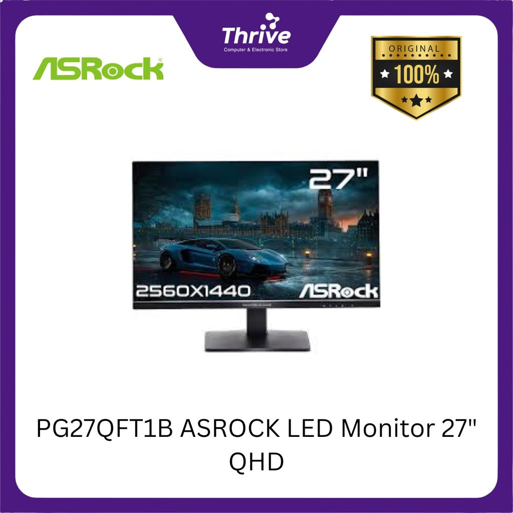 PG27QFT1B ASROCK LED Monitor 27" QHD - Sultan Store