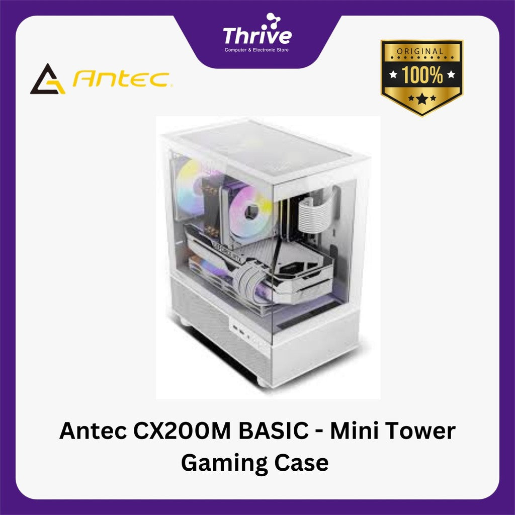 Antec CX200M BASIC - Mini Tower Gaming Case - Tempered Glass Side Pane ...