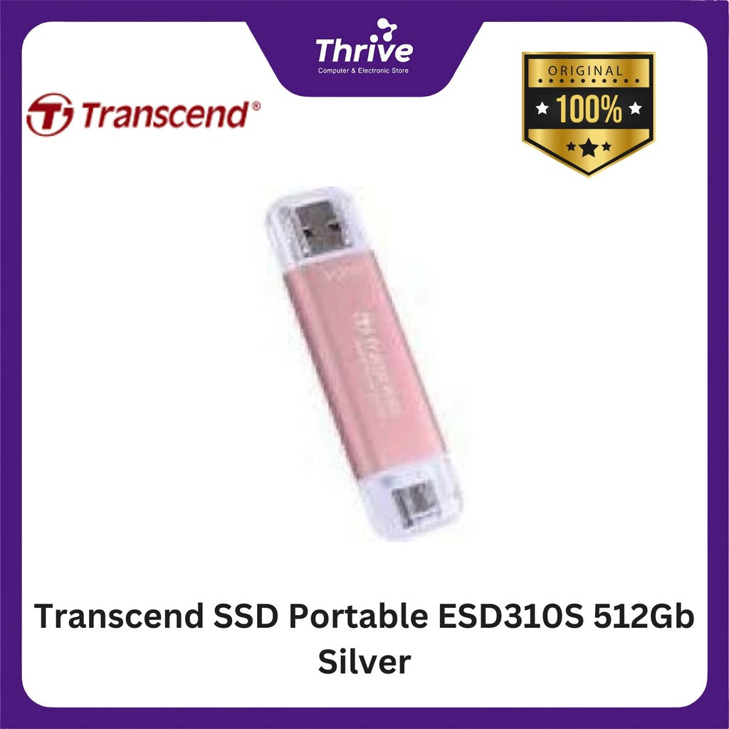 Transcend SSD Portable ESD310P 1TB Pink - Sultan Store
