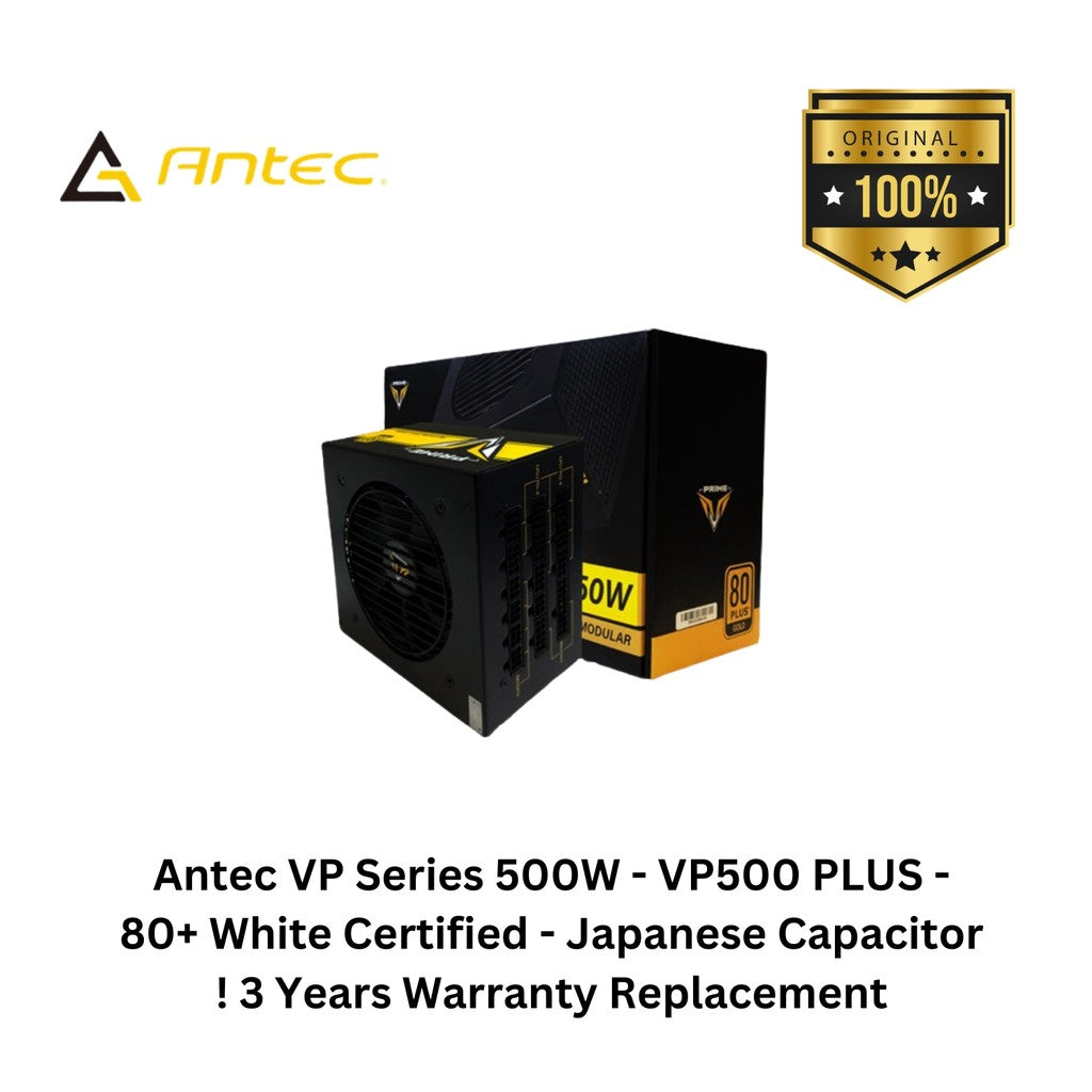 Antec VP Series 500W - VP500 PLUS - 80+ White Certified - Japanese Cap ...