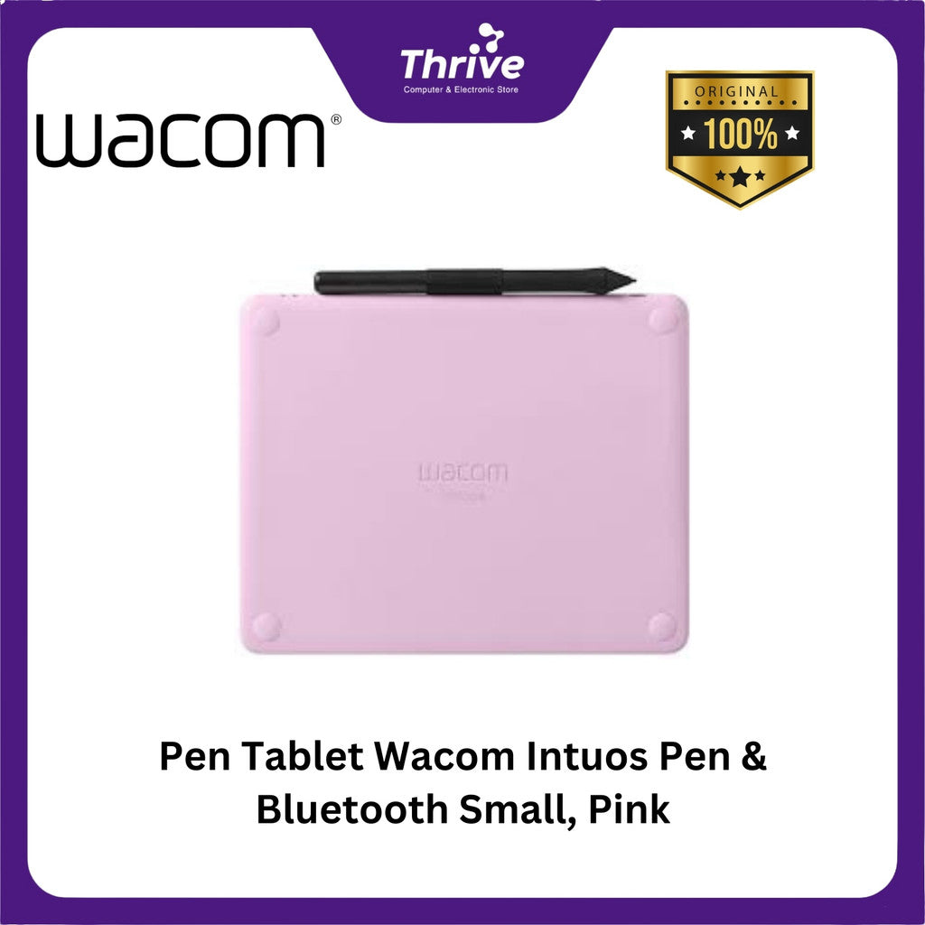 Pen Tablet Wacom Intuos Pen & Bluetooth Small, Pink - Sultan Store
