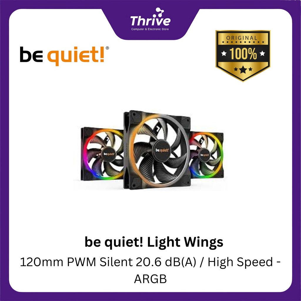 be quiet! Light Wings - 120mm PWM Silent 20.6 dB(A) / High Speed - ARG - Sultan Store