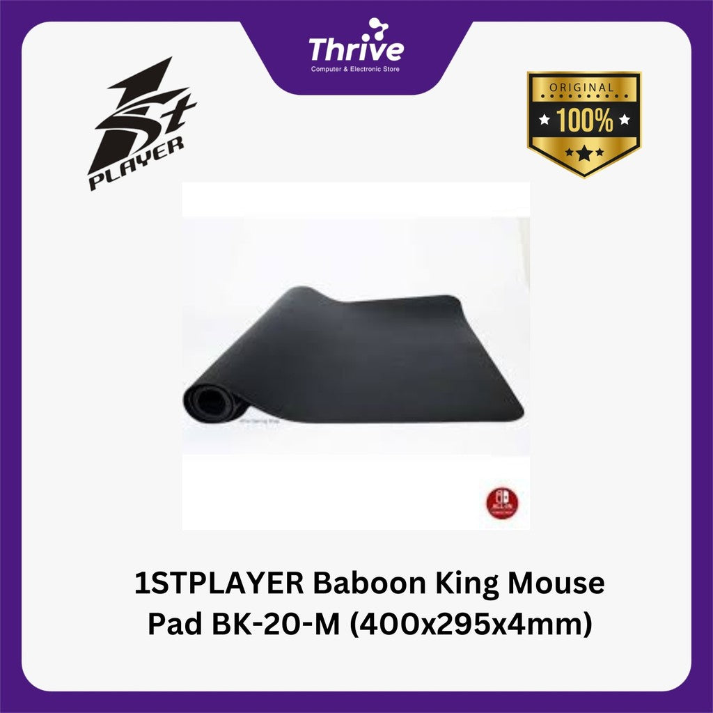 1STPLAYER Baboon King Mouse Pad BK-20-M (400x295x4mm) - Sultan Store