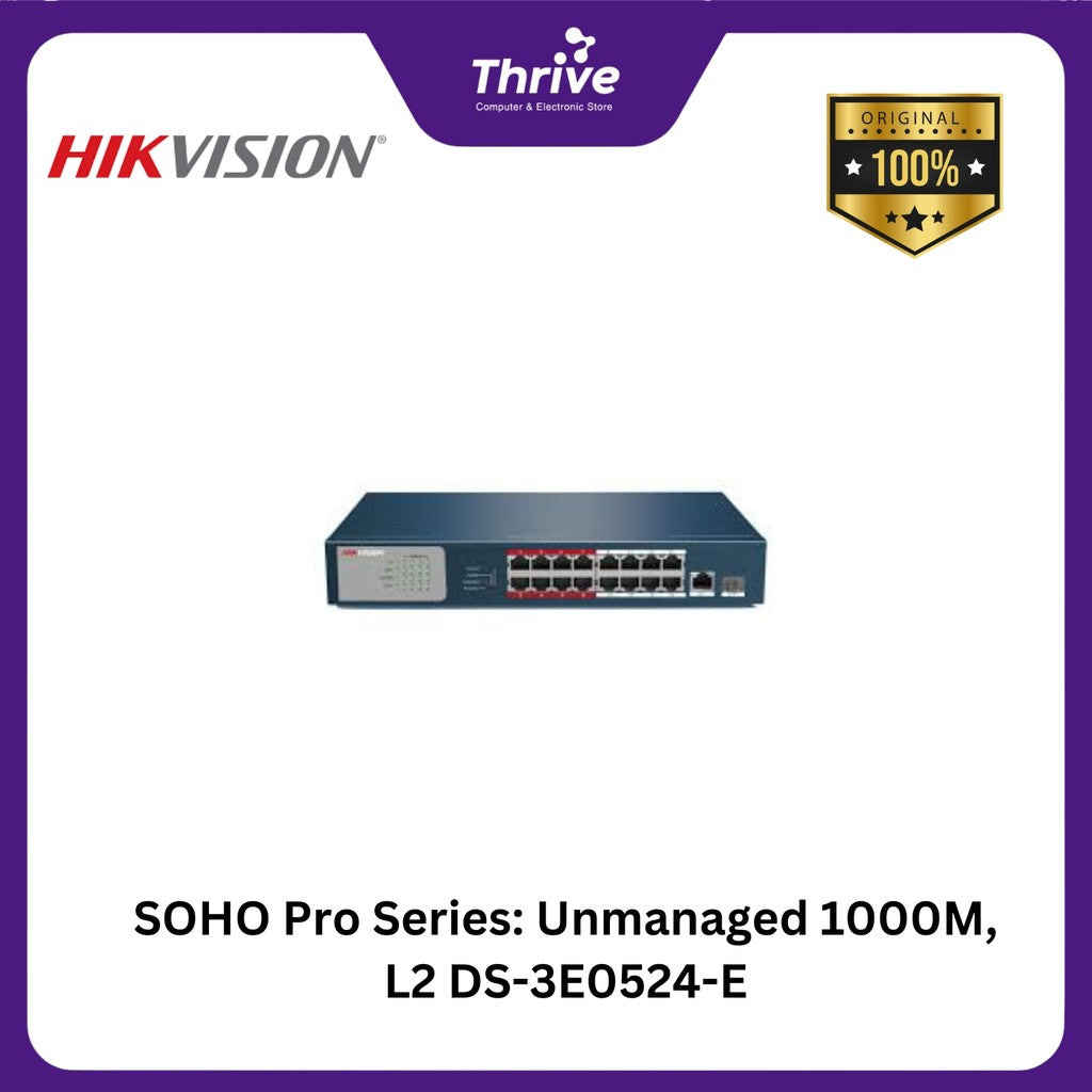 SOHO Pro Series: Unmanaged 1000M, L2 DS-3E0524-E - Sultan Store