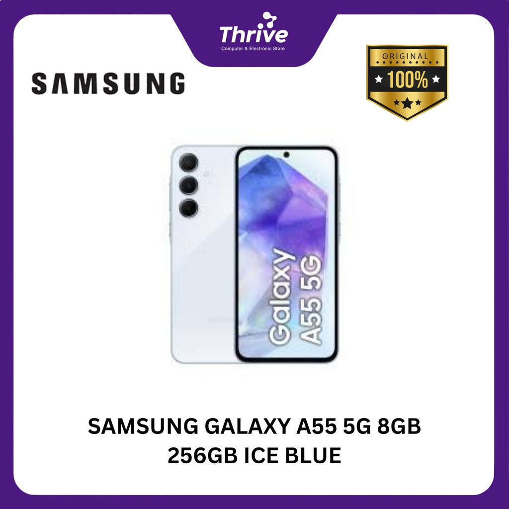 SAMSUNG GALAXY A55 5G 8GB 256GB ICE BLUE - Sultan Store