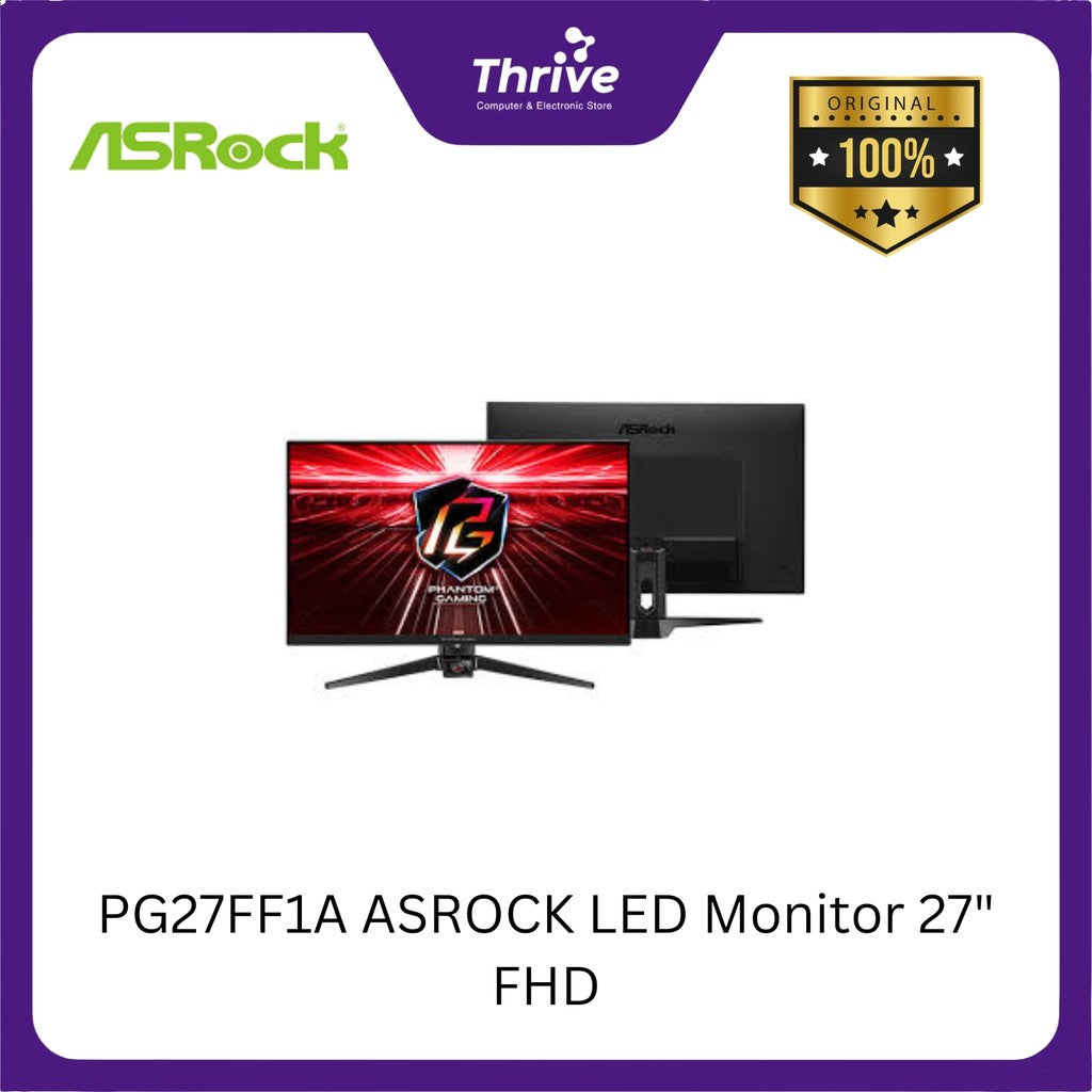 PG27FF1A ASROCK LED Monitor 27" FHD - Sultan Store