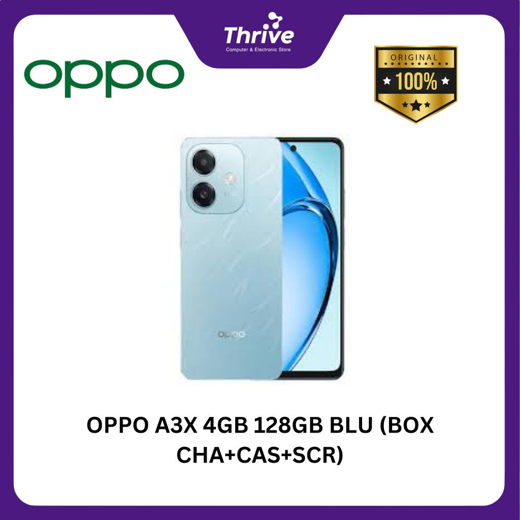OPPO A3X 4GB 128GB BLU (BOX CHA+CAS+SCR) - Sultan Store