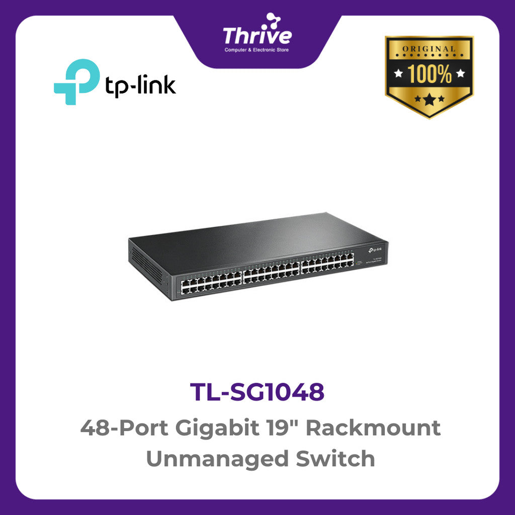 TP-LINK 48-Port Gigabit 19" Rackmount Unmanaged Switch - Sultan Store