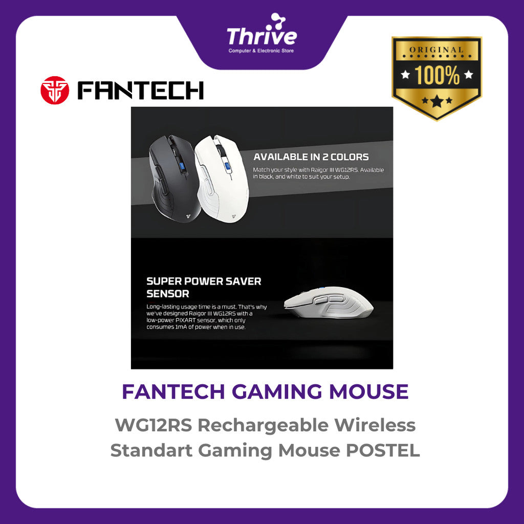 FANTECH WG12RS Rechargeable Wireless Standart Gaming Mouse POSTEL ...